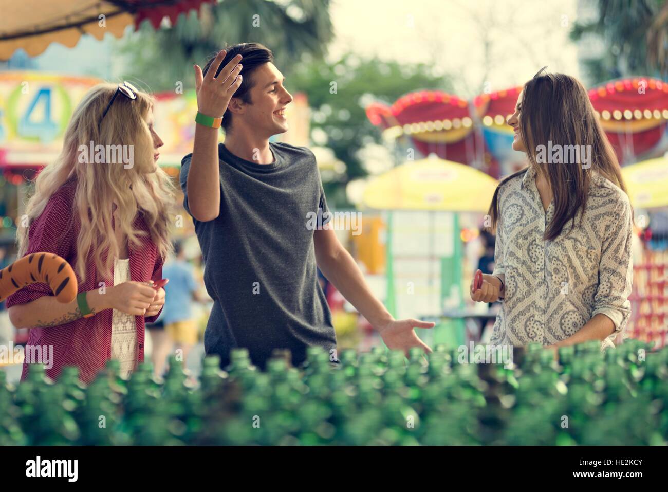 Amusement Carnival Theme Park Funfair Festival Concept Stock Photo - Alamy