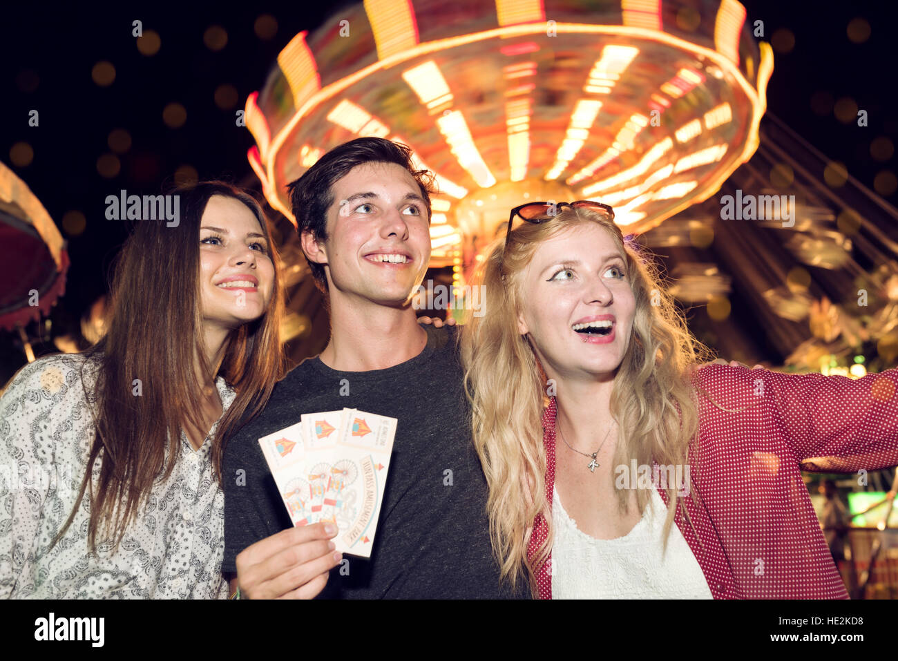 Amusement Carnival Theme Park Funfair Festival Concept Stock Photo - Alamy