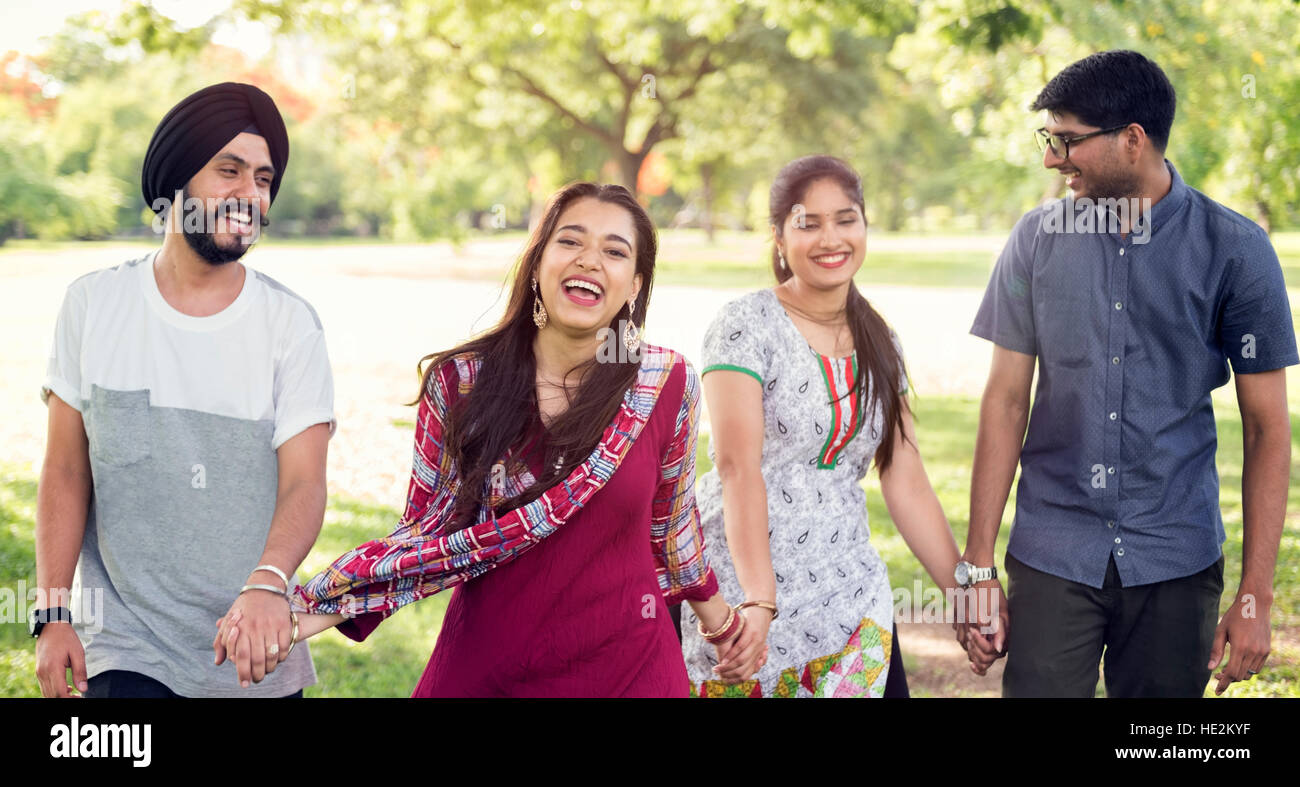 Indian Ethnicity Park Companionship Friend Concept Stock Photo - Alamy