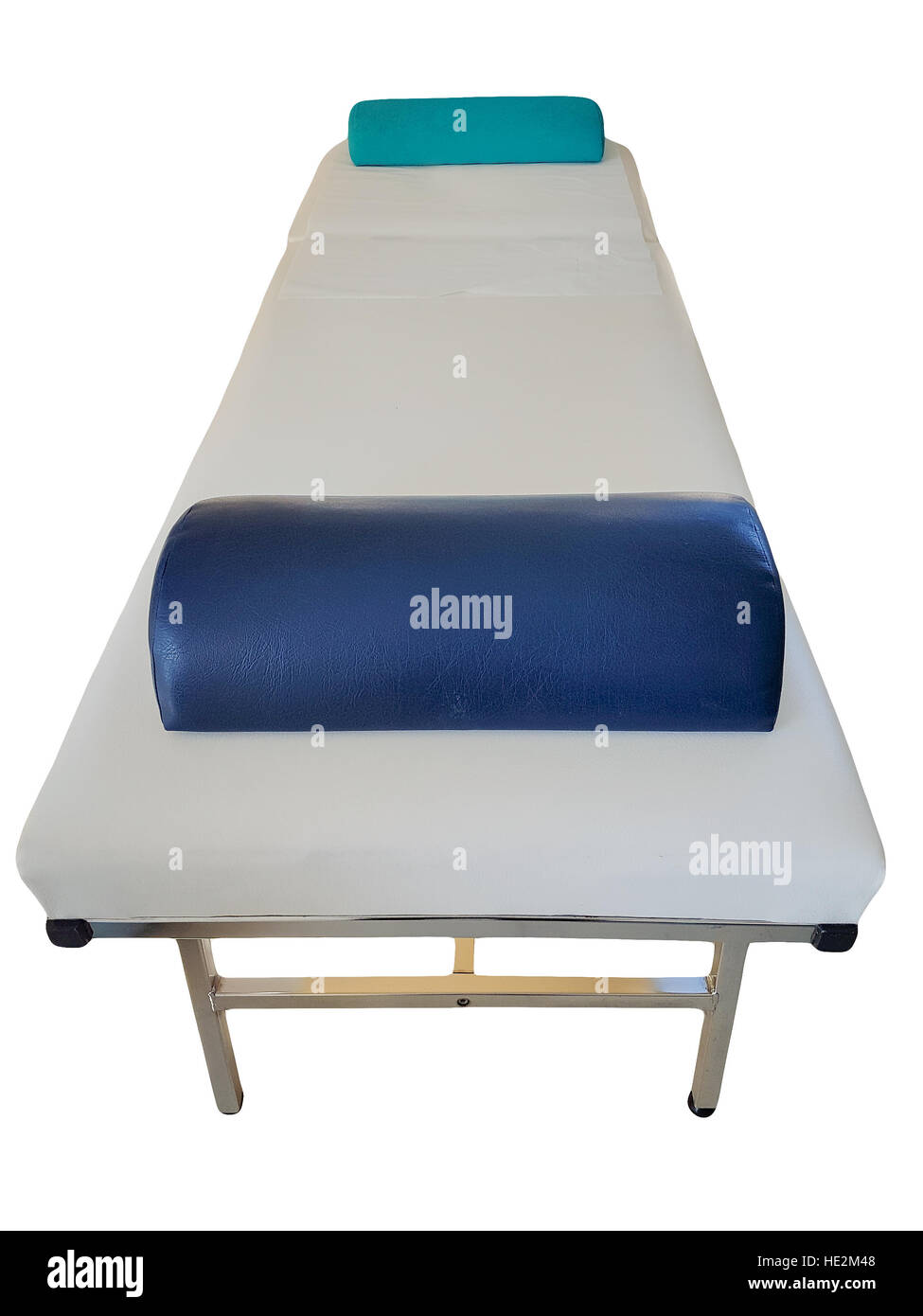 Medical bed isolated on white Stock Photo - Alamy