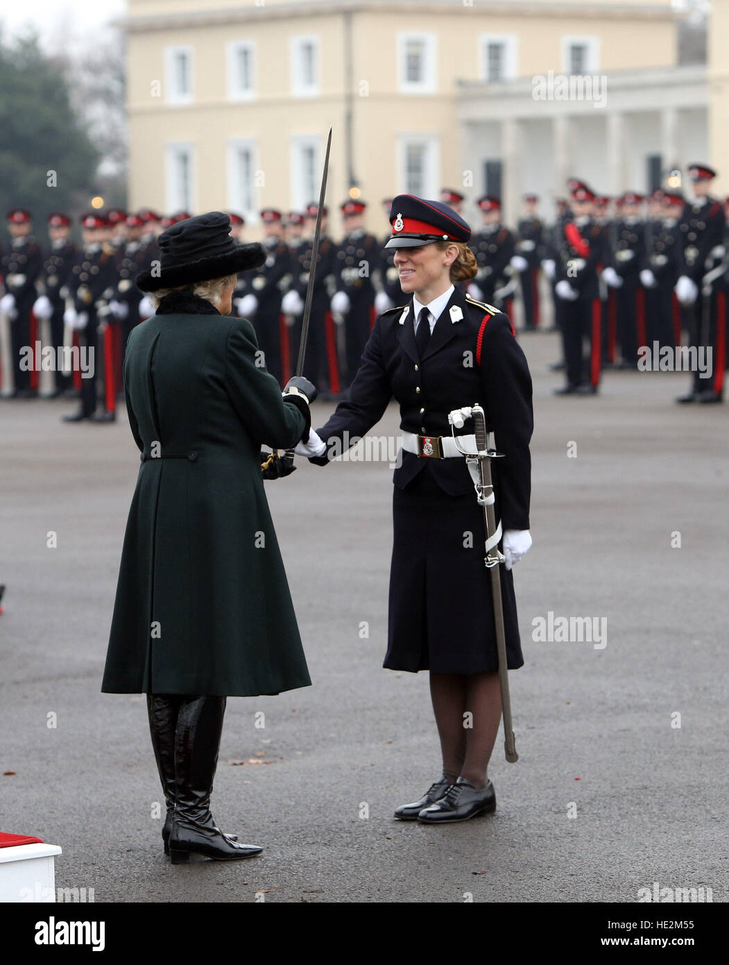 The Duchess of Cornwall presents the Sword of Honour to Senior Under ...