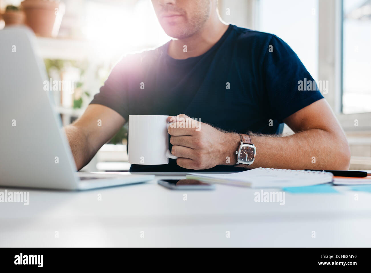 Laptop business man hi-res stock photography and images - Alamy