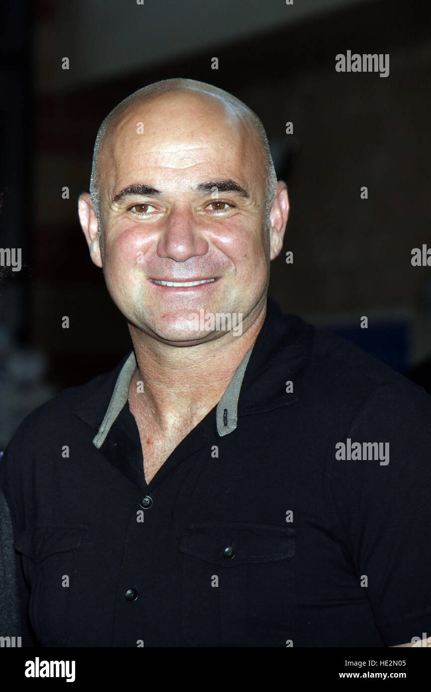 Andre Agassi and Carlos Santana make an announcement of donation to ...