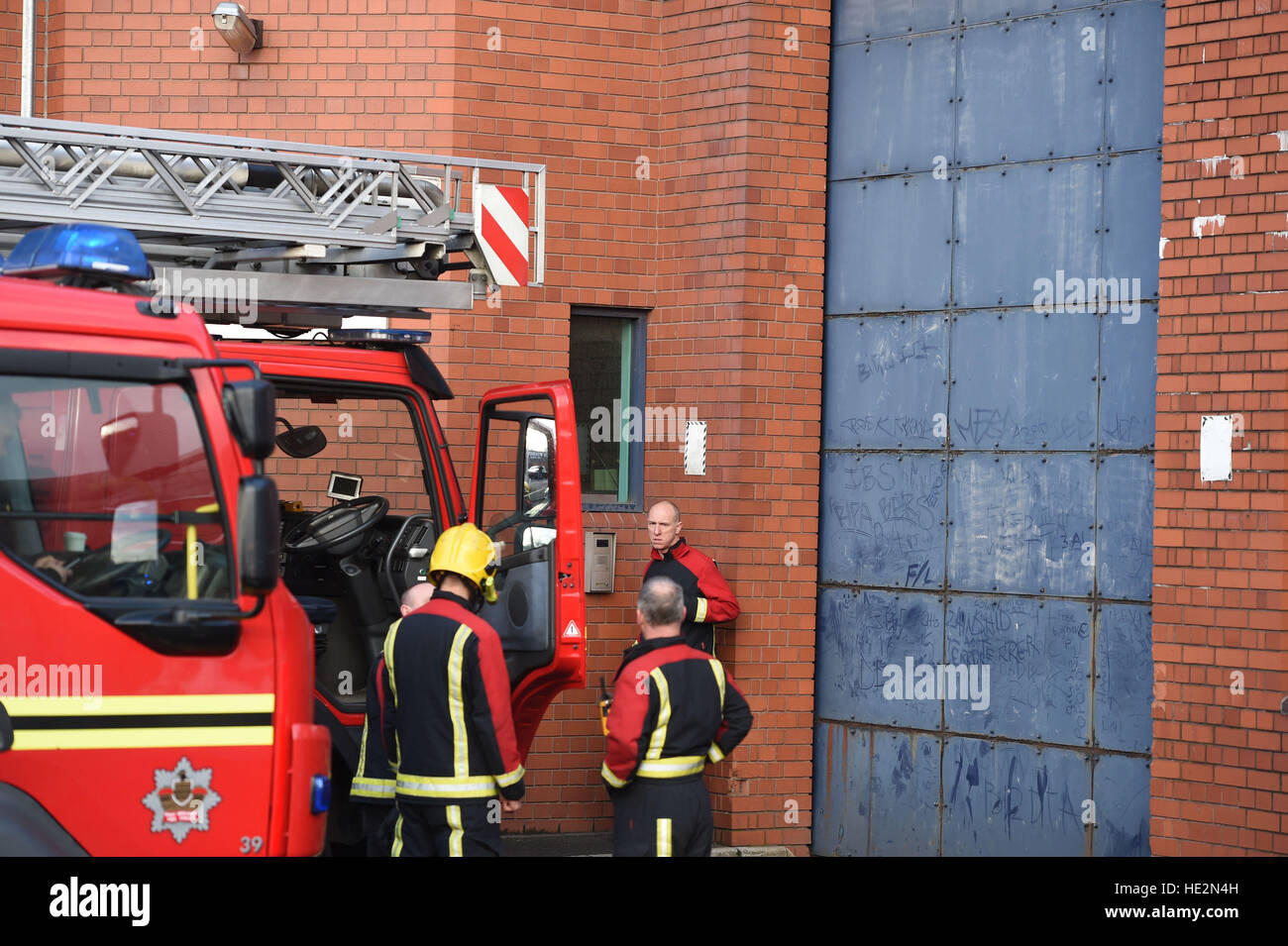 The scene at HMP Birmingham where a disturbance is under way. The ...