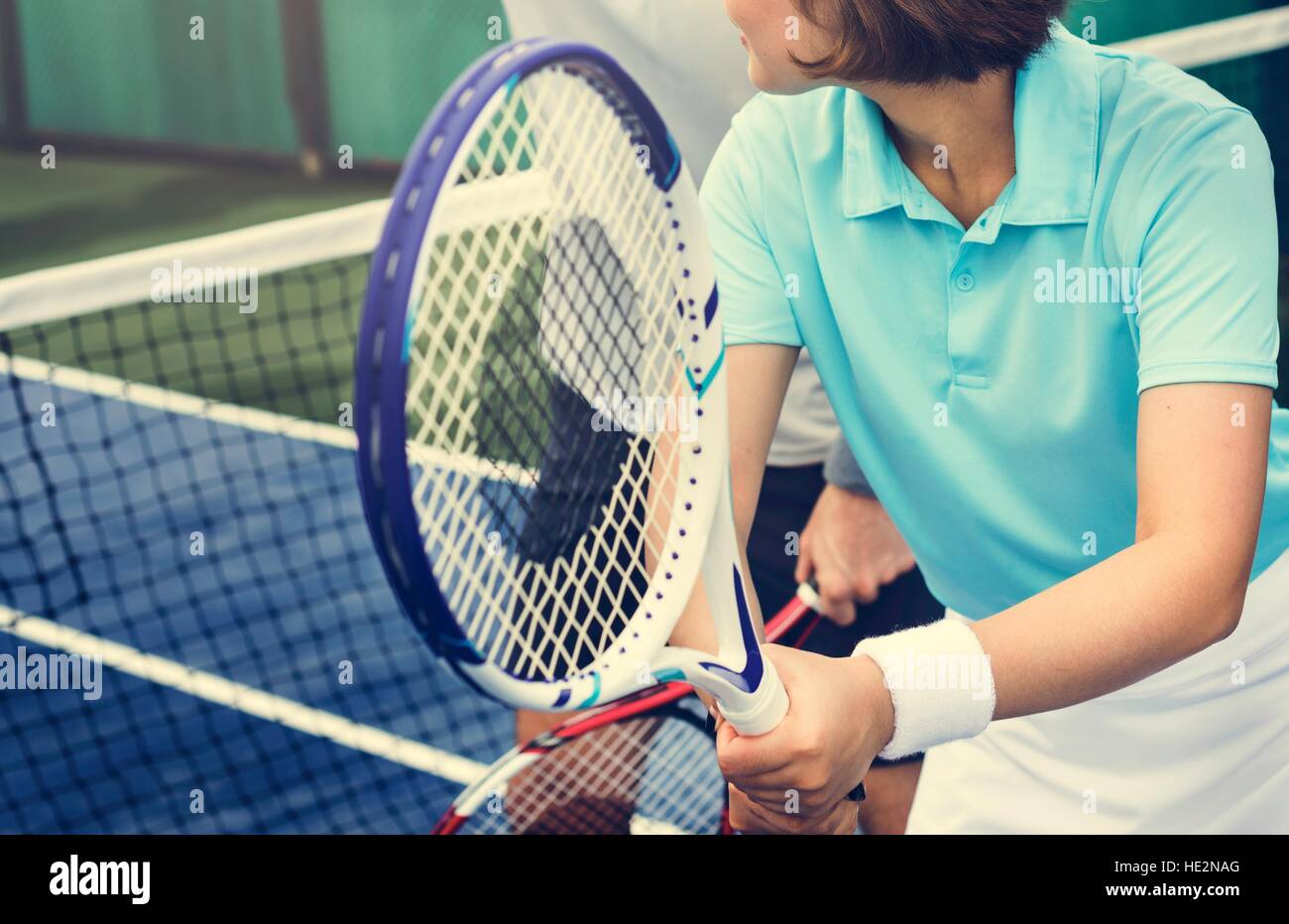 Tennis Training Coaching Exercise Athlete Active Concept Stock Photo ...
