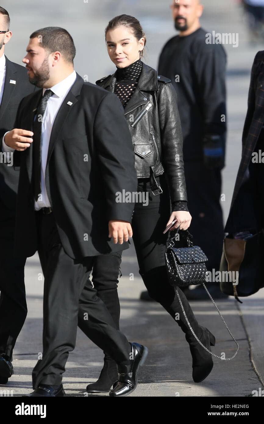 Hailee Seinfeld seen arriving at the ABC studios for Jimmy Kimmel Live ...