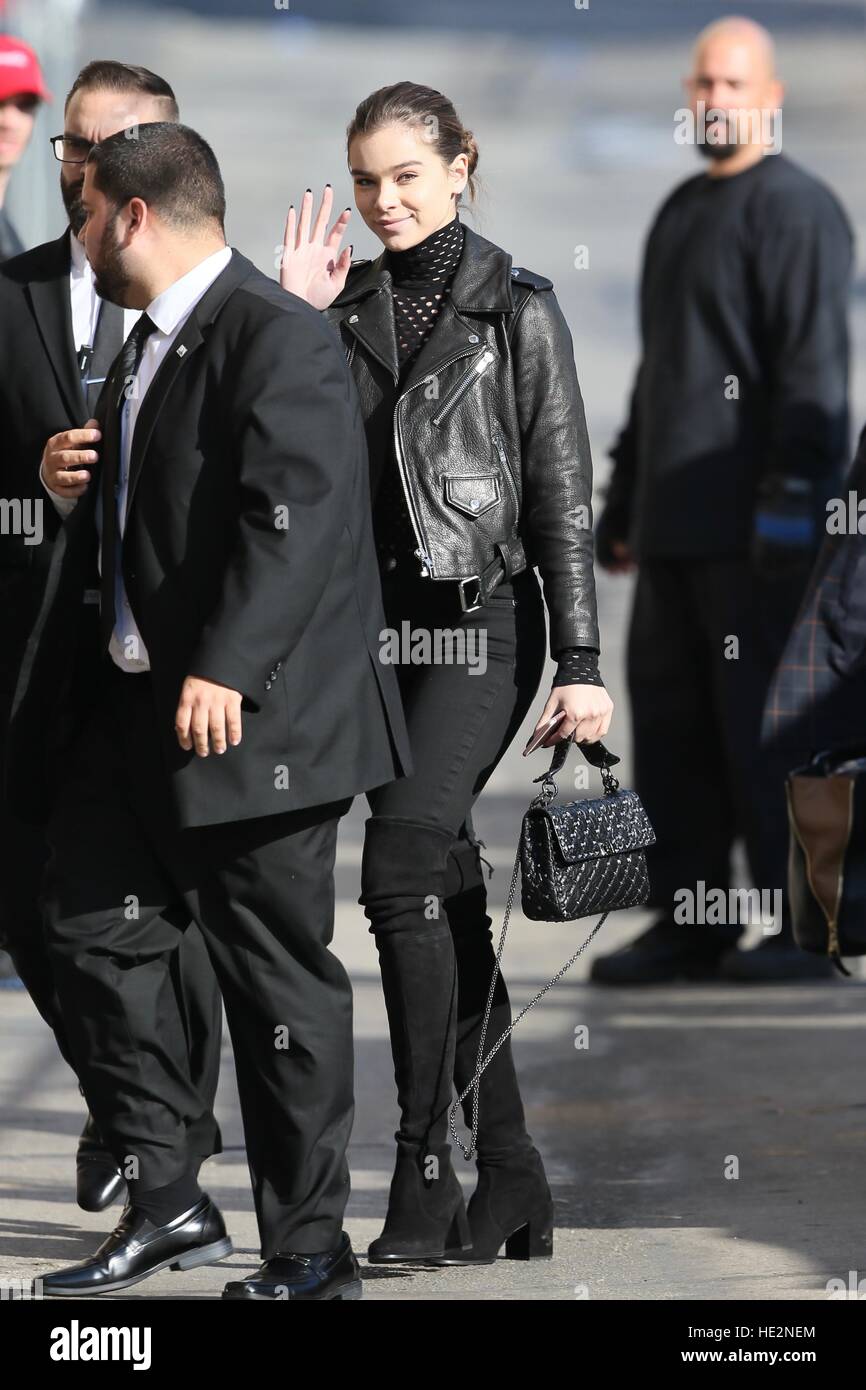Hailee Seinfeld seen arriving at the ABC studios for Jimmy Kimmel Live ...