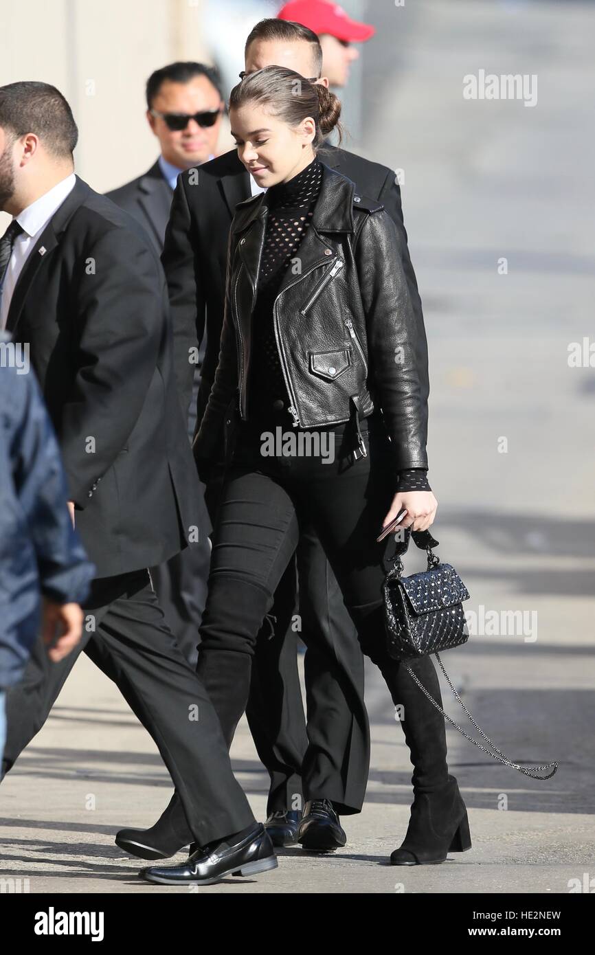 Hailee Seinfeld seen arriving at the ABC studios for Jimmy Kimmel Live ...