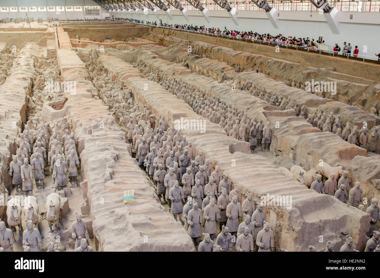 Excavated clay pottery warriors sculptures statues Terra Cotta Warriors ...