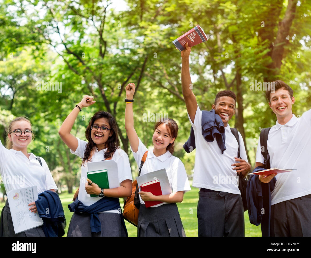 Student Study Uniform Book College Book Teen Concept Stock Photo - Alamy