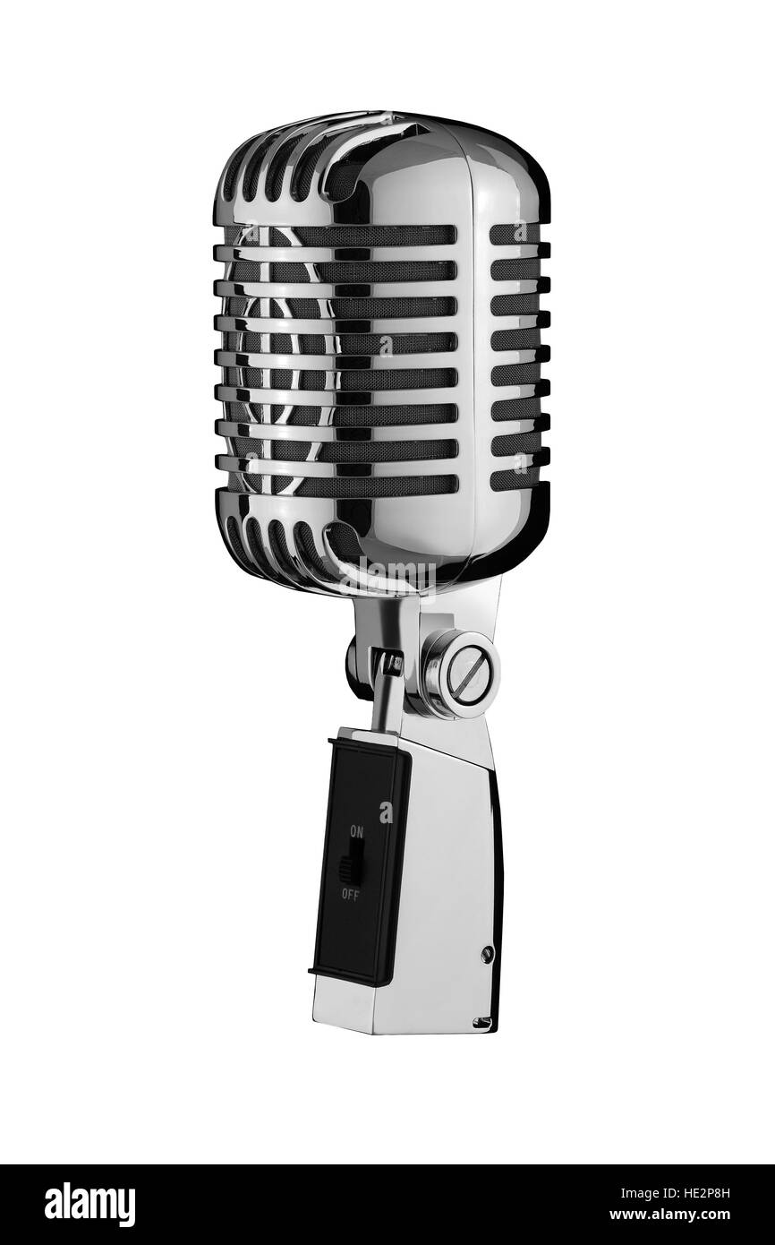 Vintage microphone stage Cut Out Stock Images & Pictures - Alamy