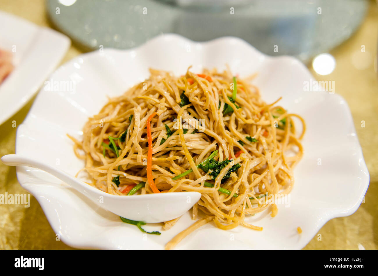 Tang Dynasty Show dinner cuisine food noodles dim sum Xian, China Stock ...