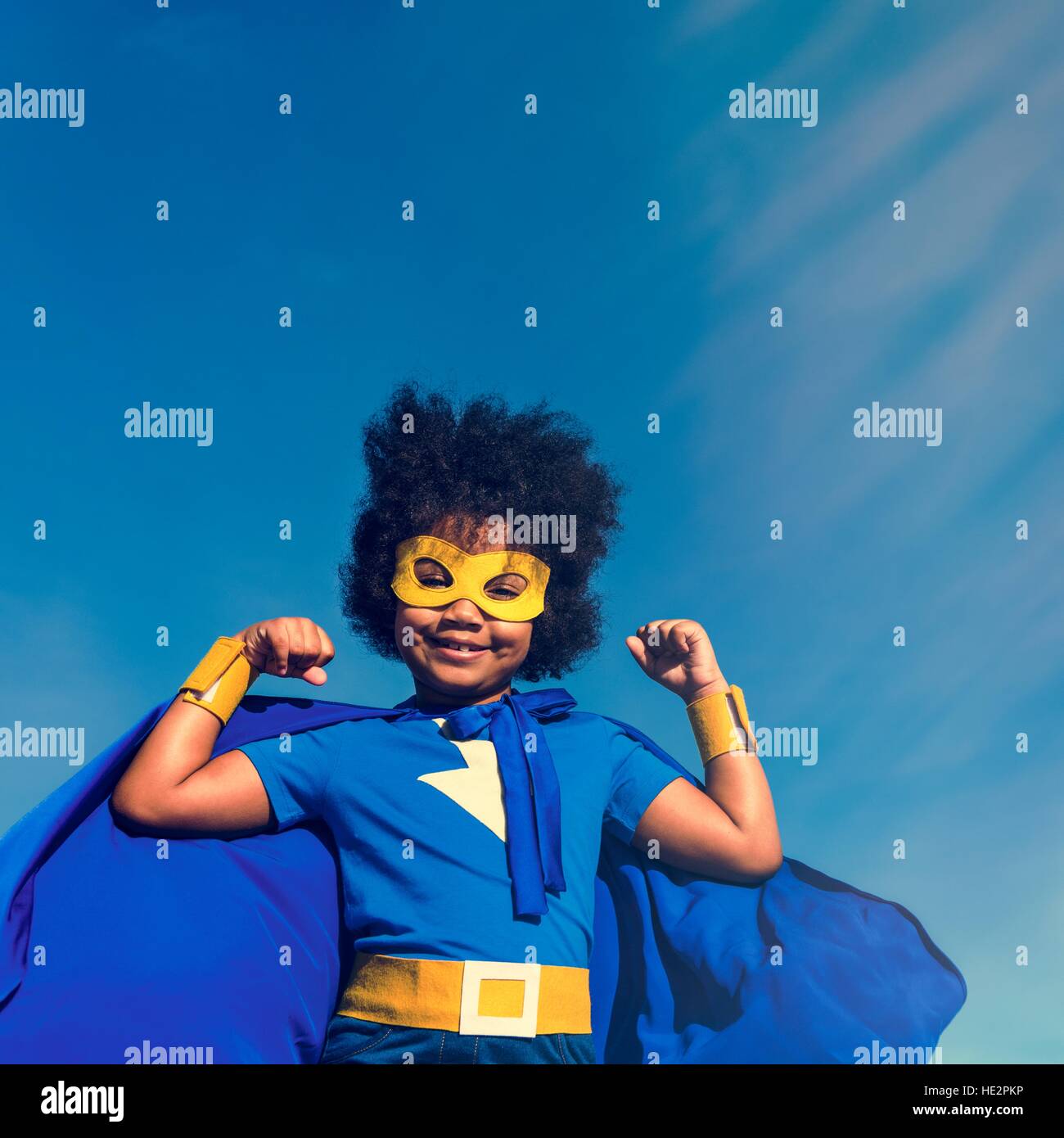 Little Boy Super Hero Concept Stock Photo - Alamy