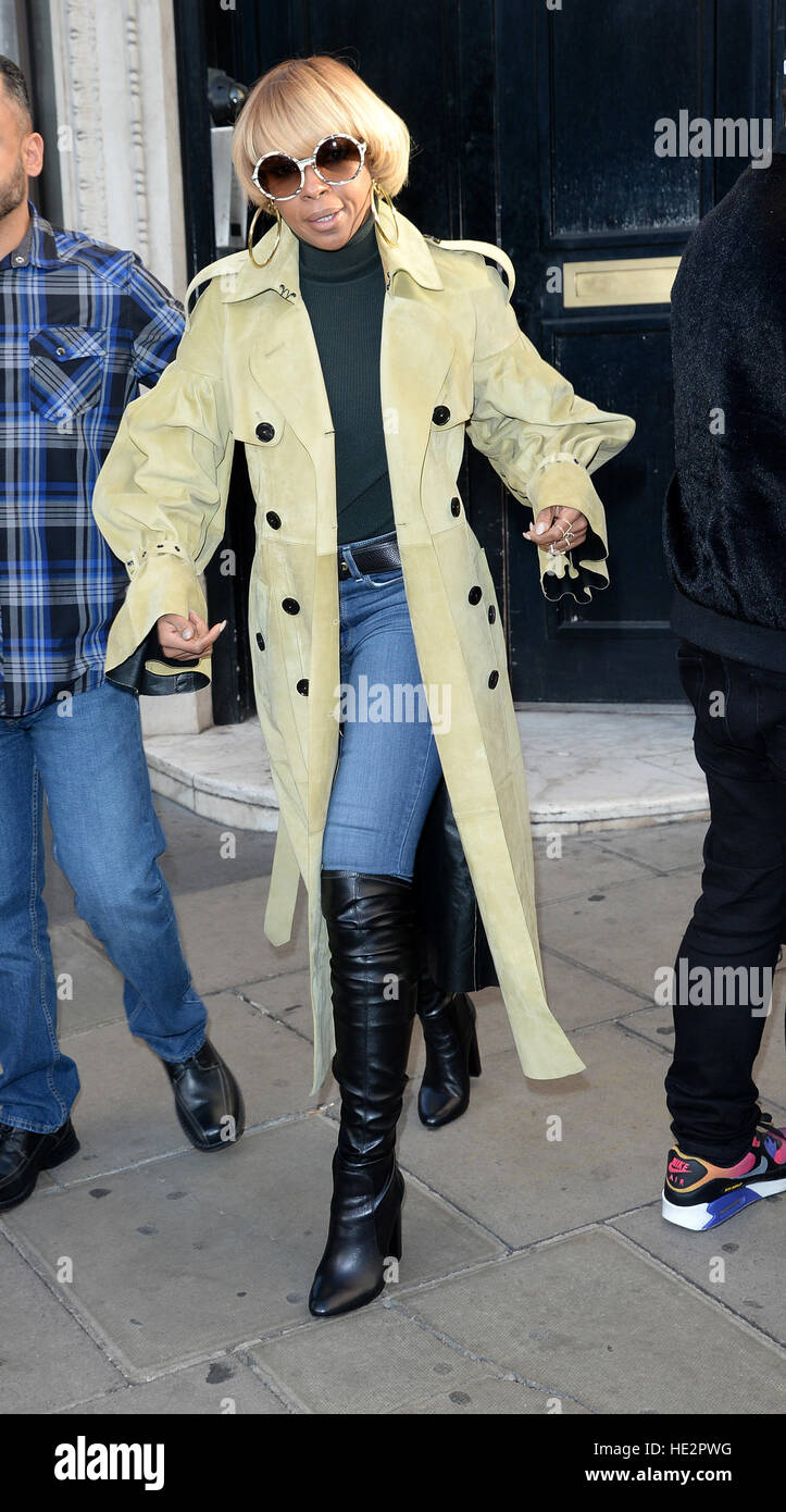 Mary J Blige leaves The Kiss FM Studios Featuring: Mary J Blige Where ...