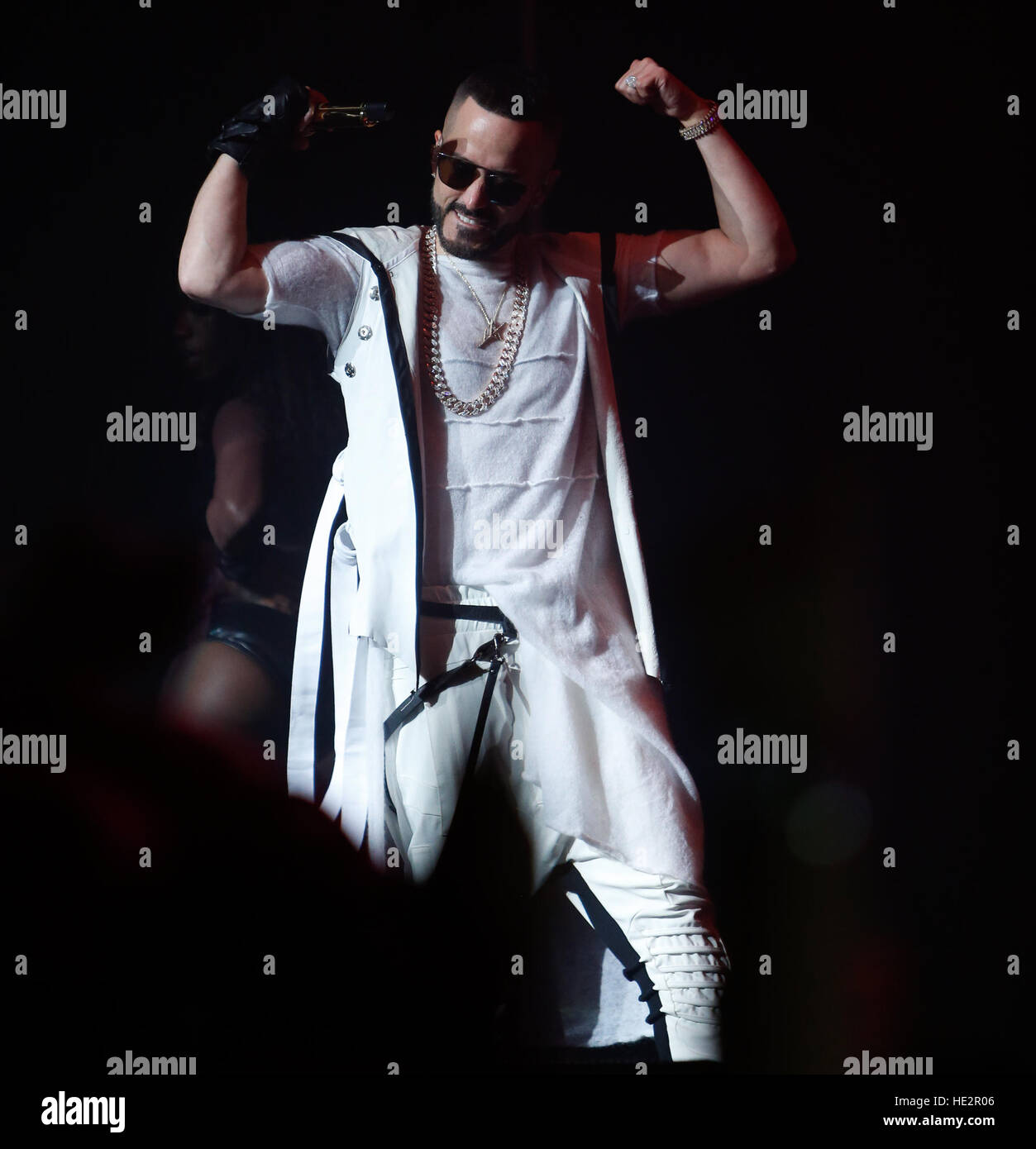 Yandel performing live in concert at the Hammerstein Ballroom as part ...