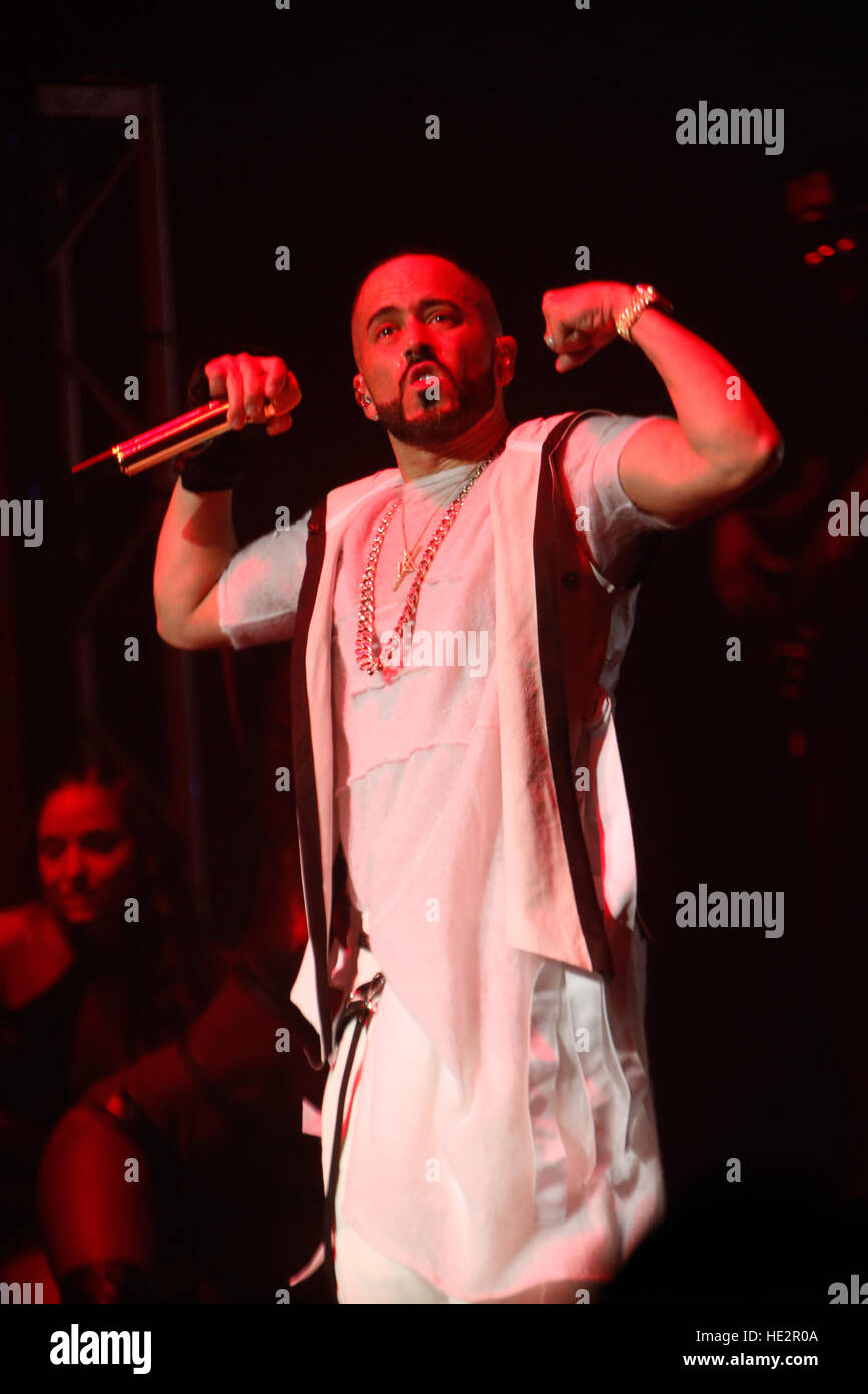 Yandel performing live in concert at the Hammerstein Ballroom as part ...