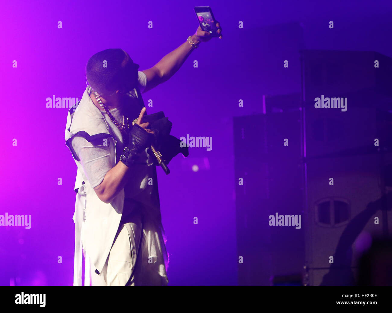 Yandel performing live in concert at the Hammerstein Ballroom as part ...