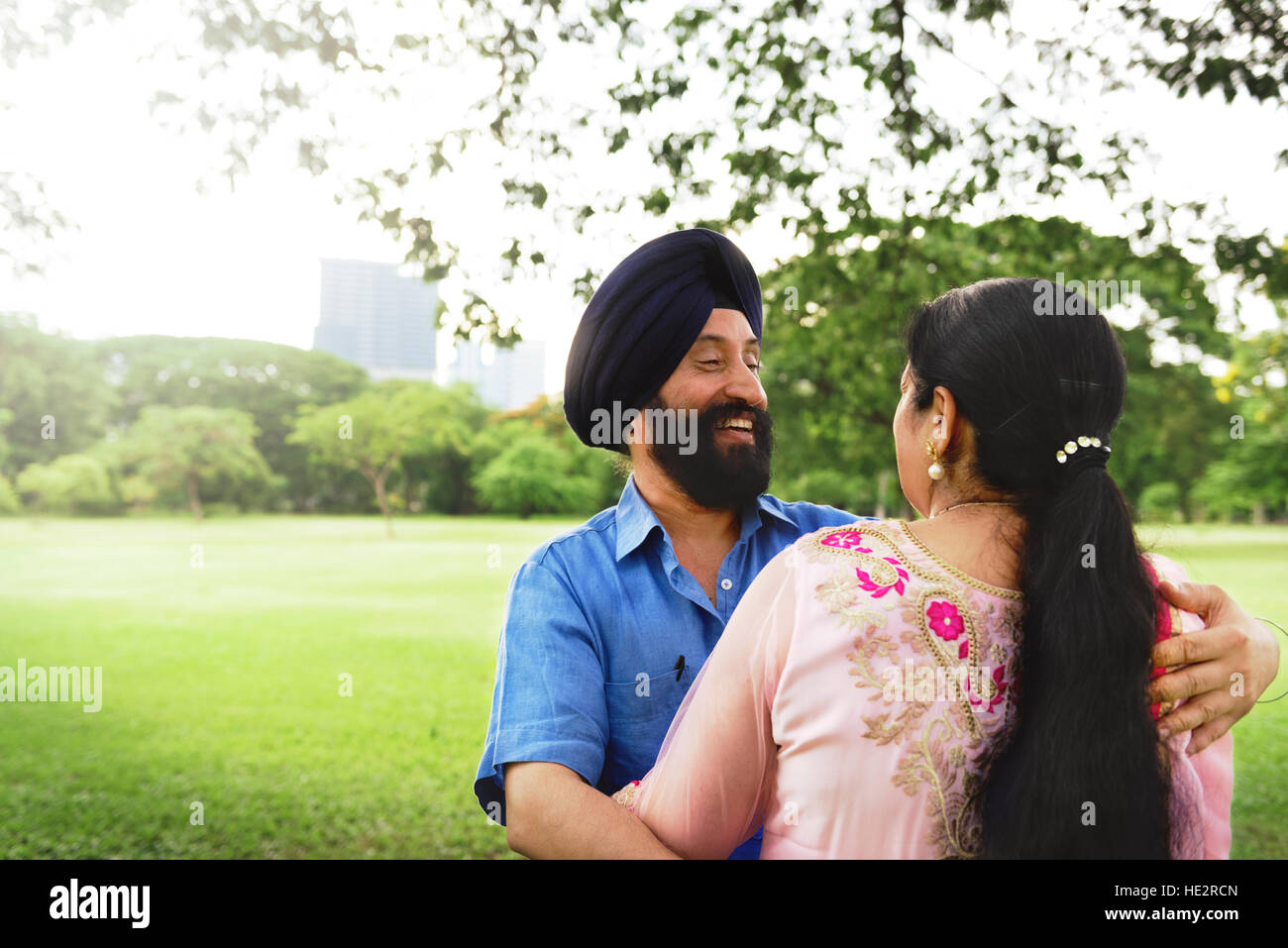 Indian Couple Love Care Concept Stock Photo - Alamy
