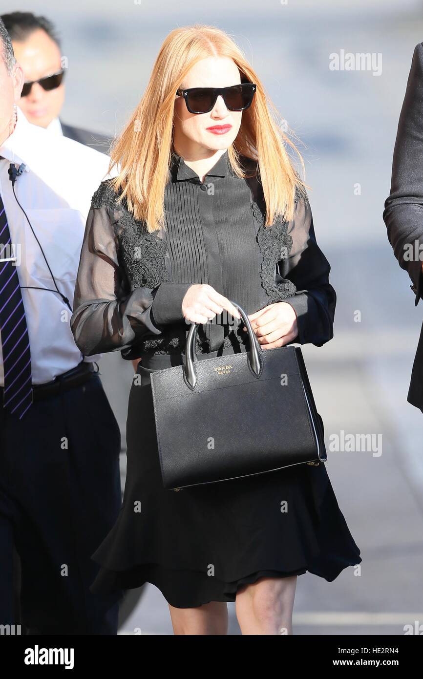 Jessica Chastain seen arriving at the ABC studios for Jimmy Kimmel Live ...