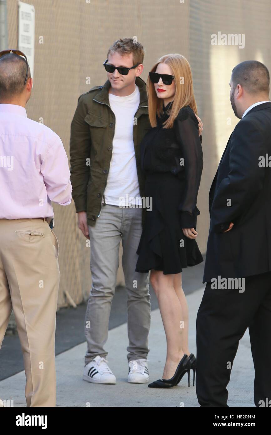 Jessica Chastain seen arriving at the ABC studios for Jimmy Kimmel Live ...