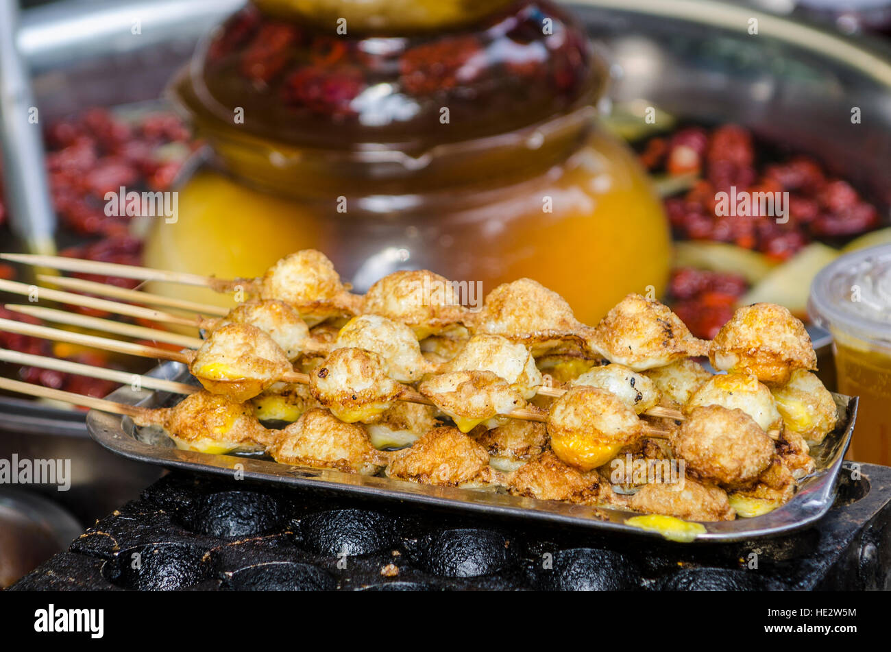 Food at the Muslim quarter market Xian, China Stock Photo - Alamy