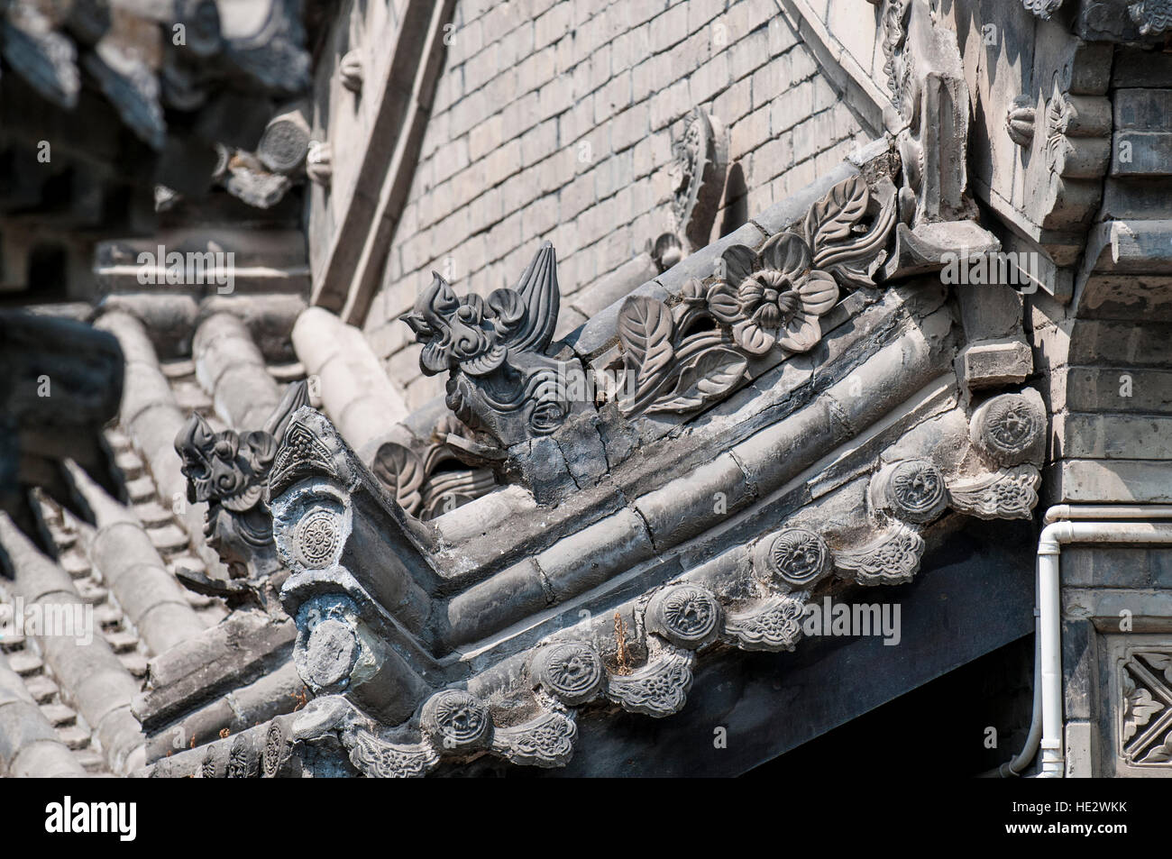 Decorative dragons on roof Great Mosque Xian, China Stock Photo - Alamy