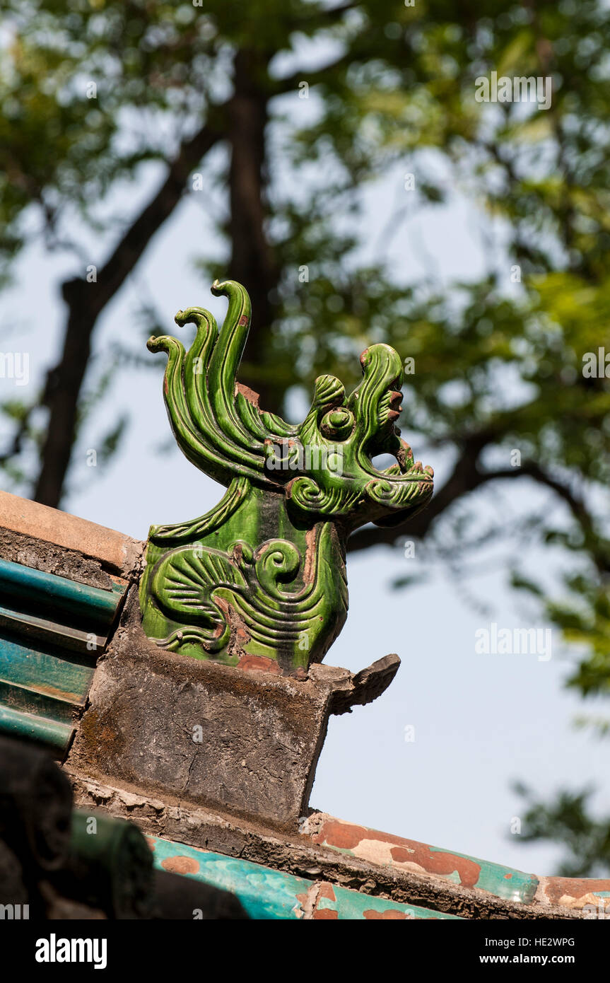 Decorative dragons on roof Great Mosque Xian, China Stock Photo - Alamy