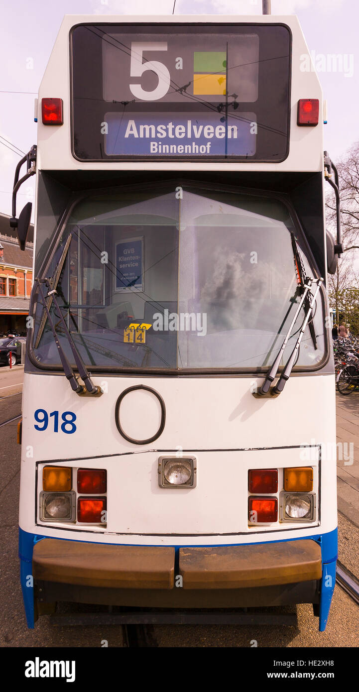 AMSTERDAM, NETHERLANDS - Tram front Stock Photo - Alamy