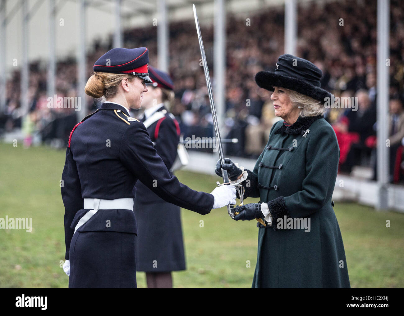 The Duchess of Cornwall presents the Sword of Honour to Senior Under ...