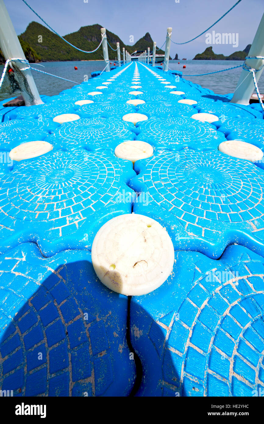 boat coastline of a green lagoon and tree south china sea thailand kho ...