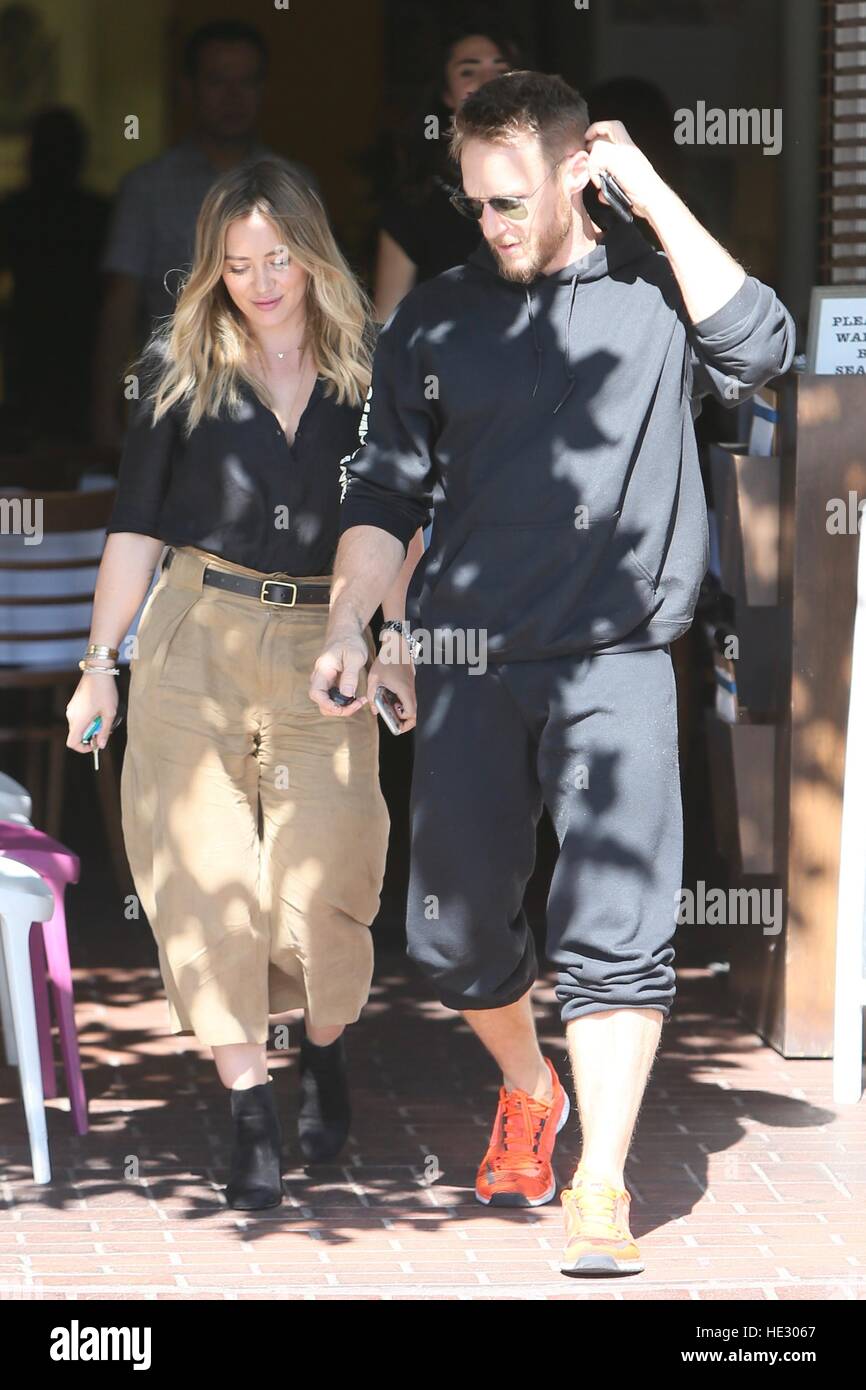 Hilary Duff and Jason Walsh seen leaving Fred Segal after having lunch ...