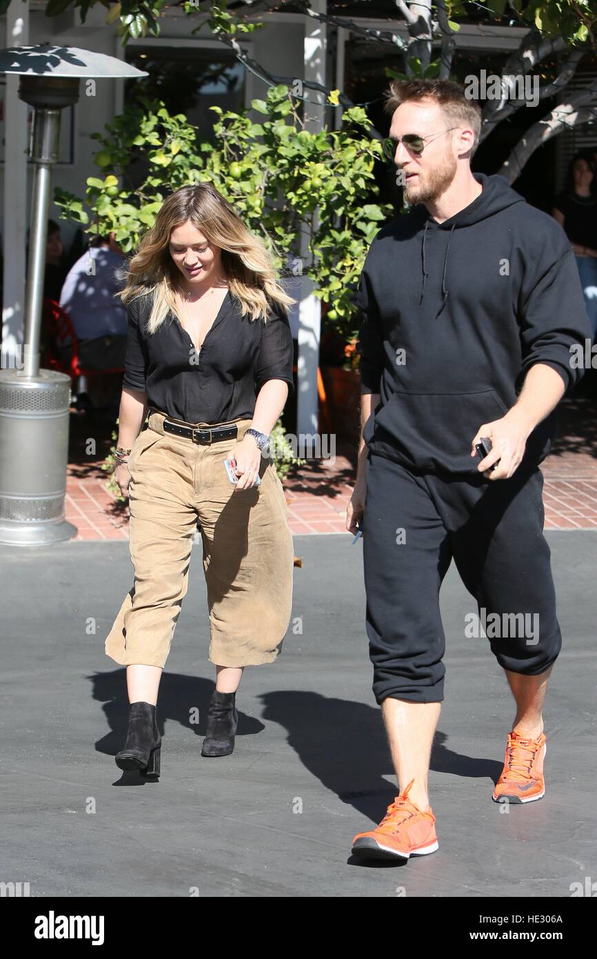 Hilary Duff and Jason Walsh seen leaving Fred Segal after having lunch ...