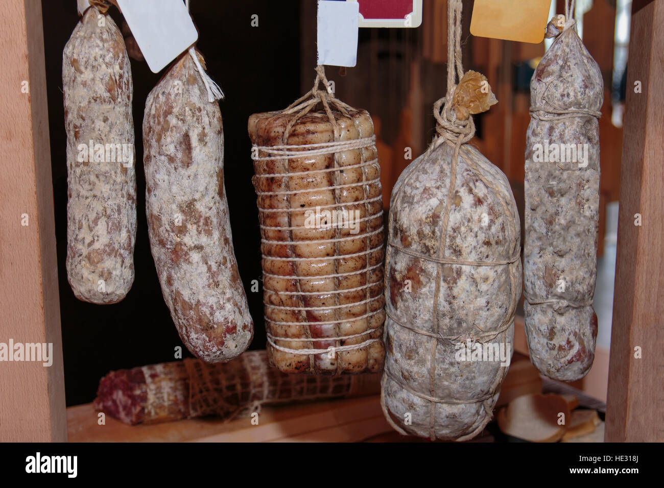 Assortment cured meats in hi-res stock photography and images - Alamy
