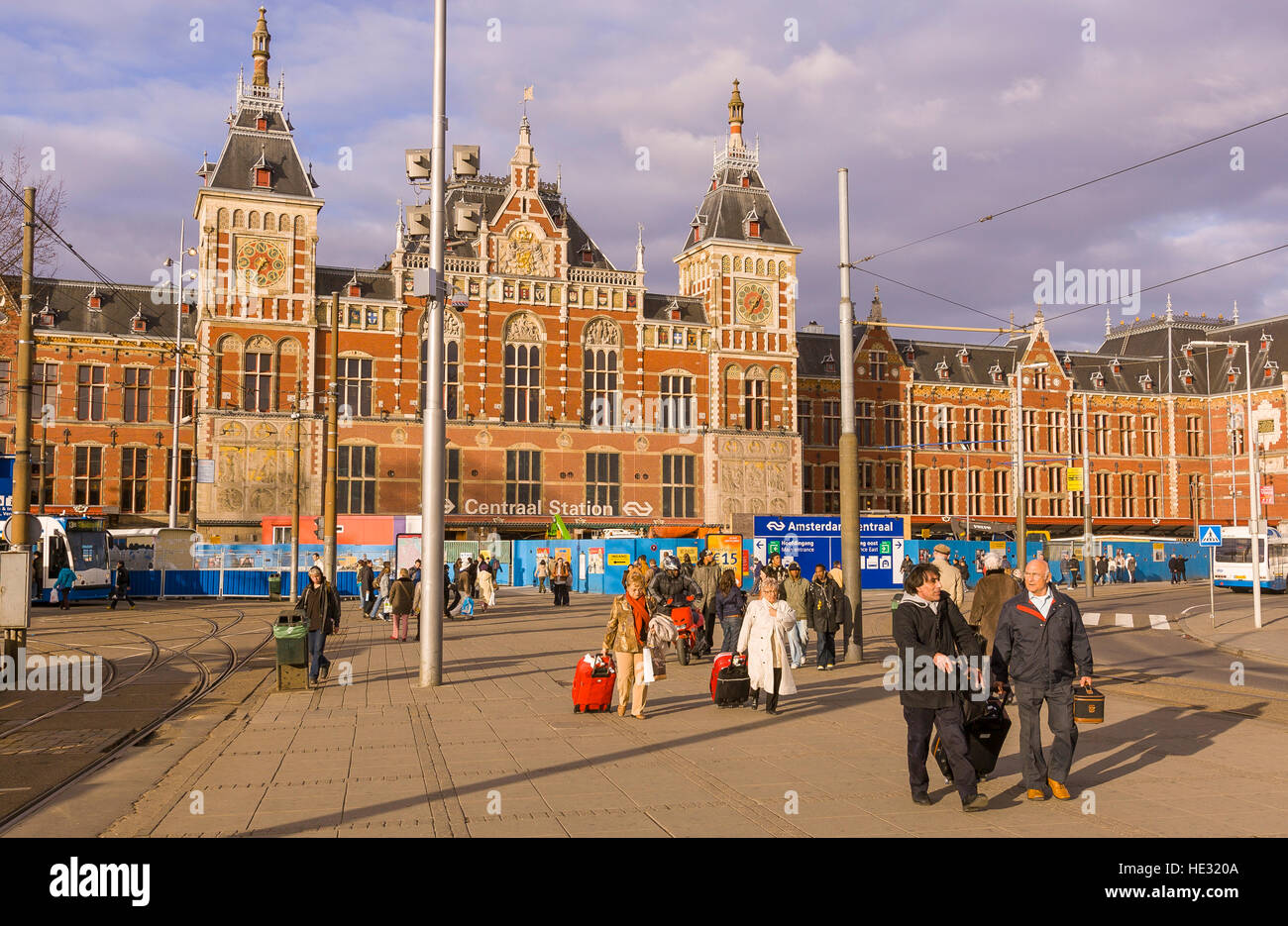 AMSTERDAM, NETHERLANDS - People at Centraal Station Stock Photo - Alamy