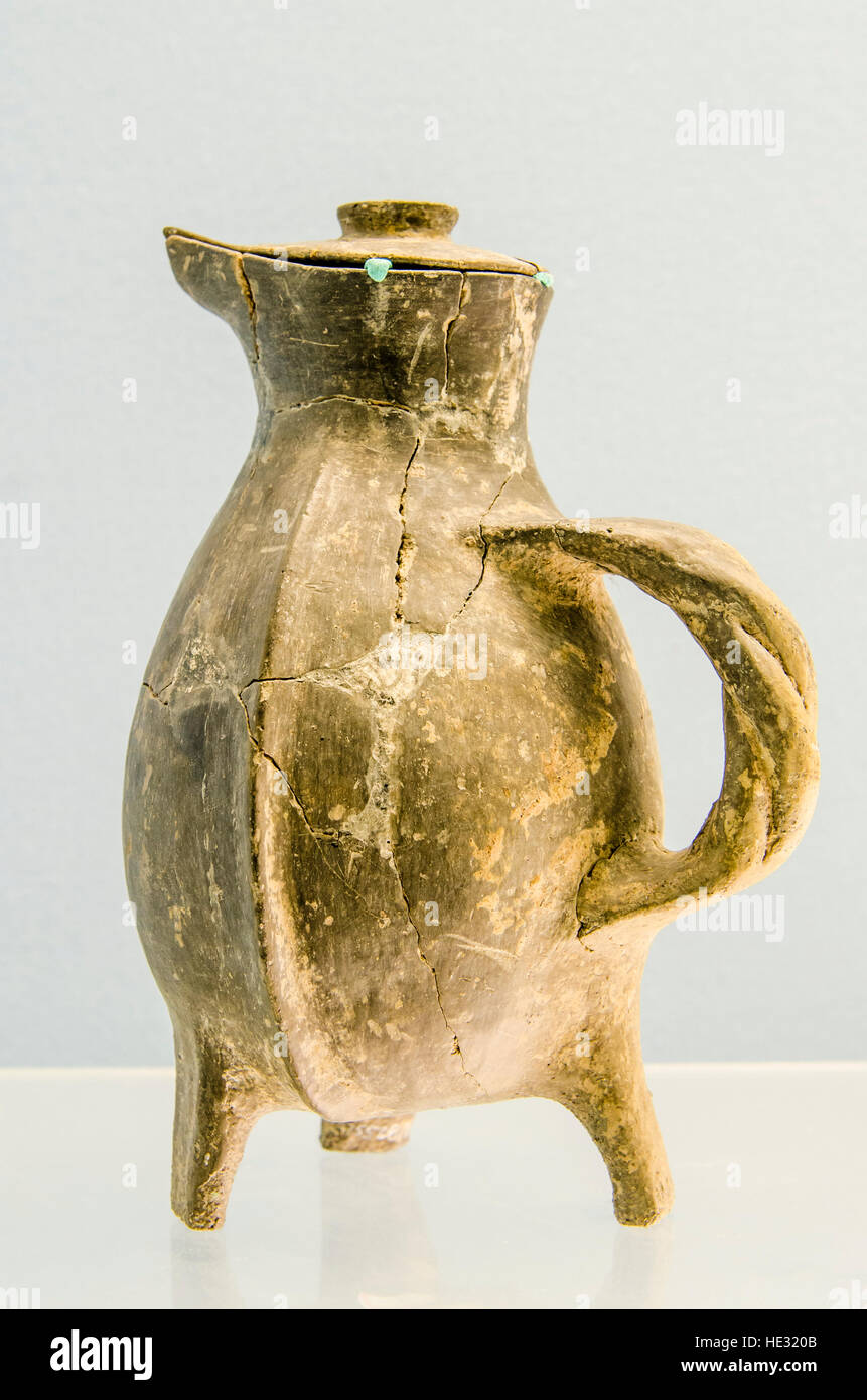 Ancient porcelain ceramic pottery vase vessel jar pitcher exhibit ...