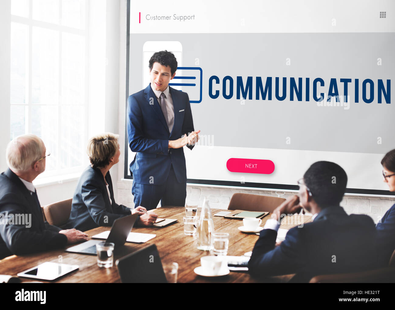 Customer Mobile Communication Speech Bubble Concept Stock Photo - Alamy