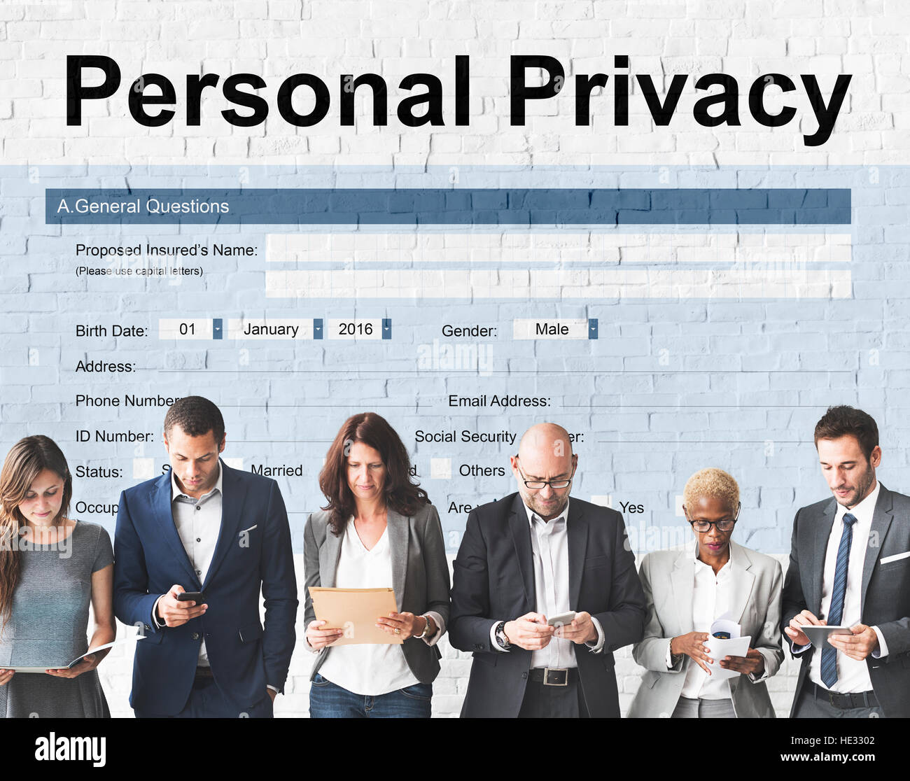Personal Privacy Protection Form Concept Stock Photo - Alamy