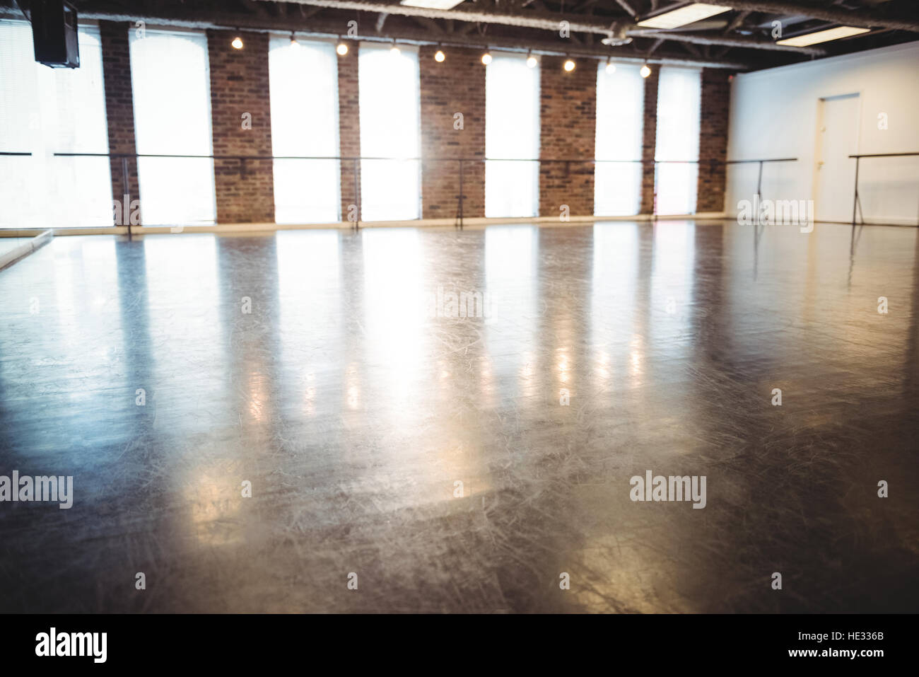 View of empty ballet studio Stock Photo - Alamy