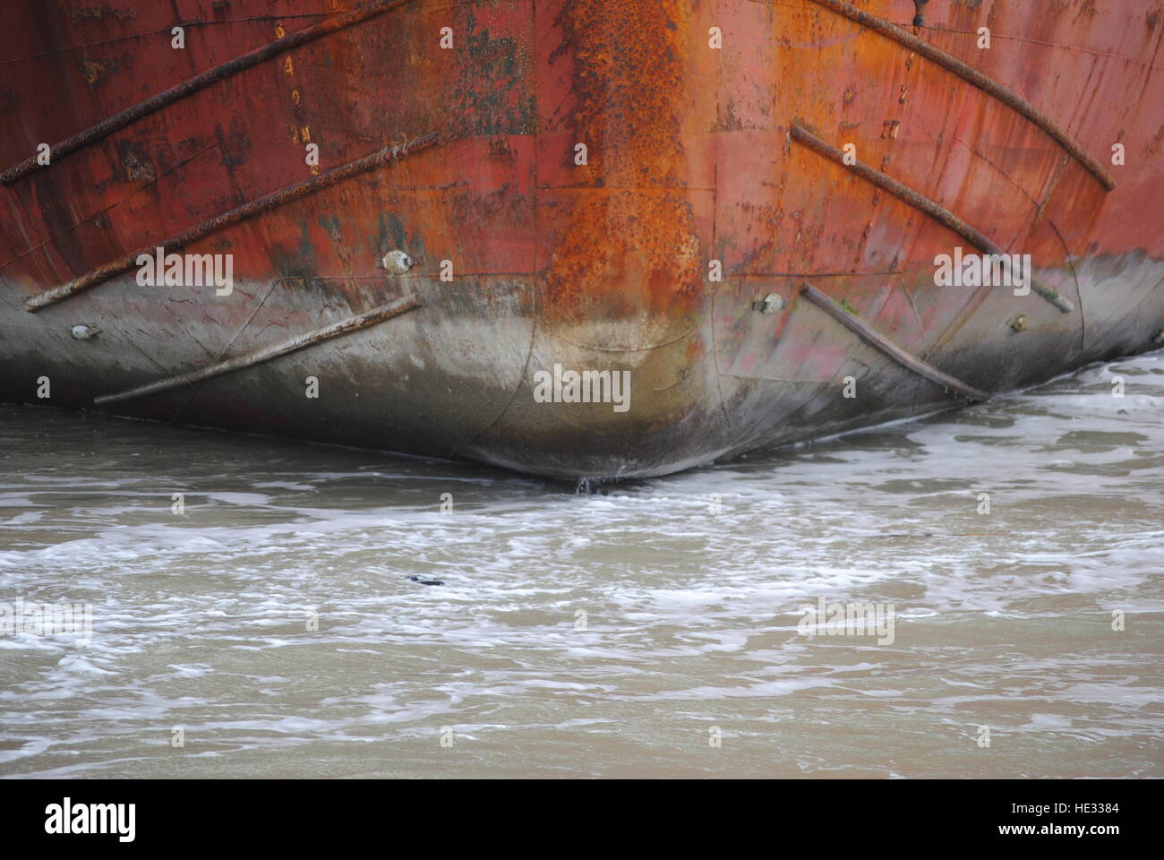 Ran aground oil tanker in Thailand Stock Photo - Alamy