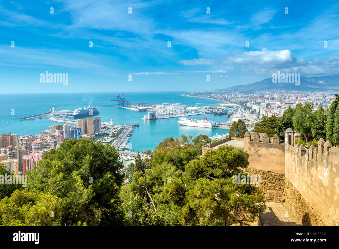 Malaga aerial view Stock Photo - Alamy