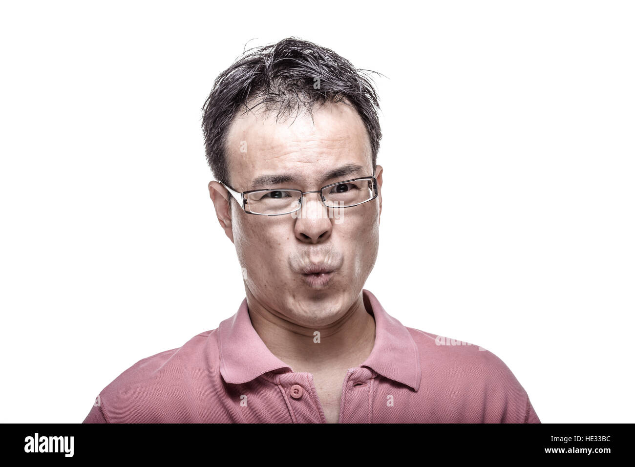 Facial expression : man thinking Stock Photo - Alamy