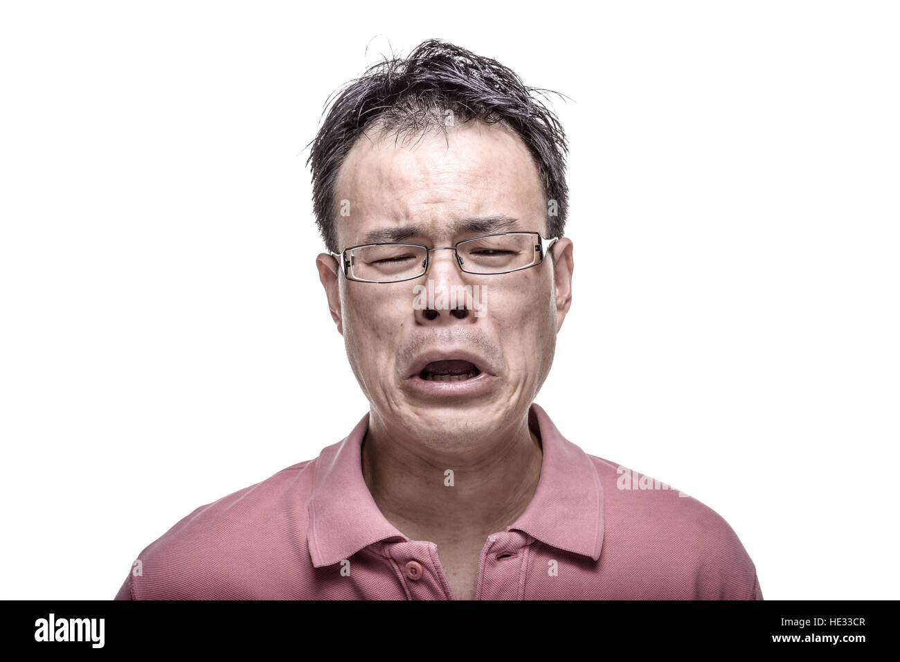 Facial expression : sad man Stock Photo - Alamy