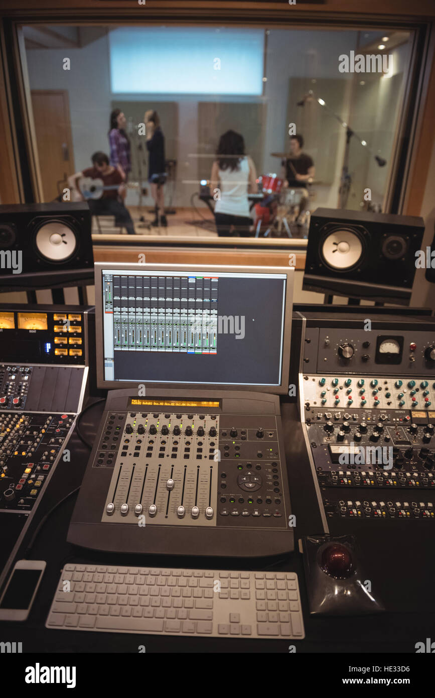 Sound mixer in a recording studio Stock Photo - Alamy