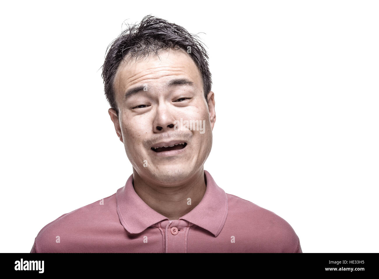 Facial expression : man laughing Stock Photo - Alamy