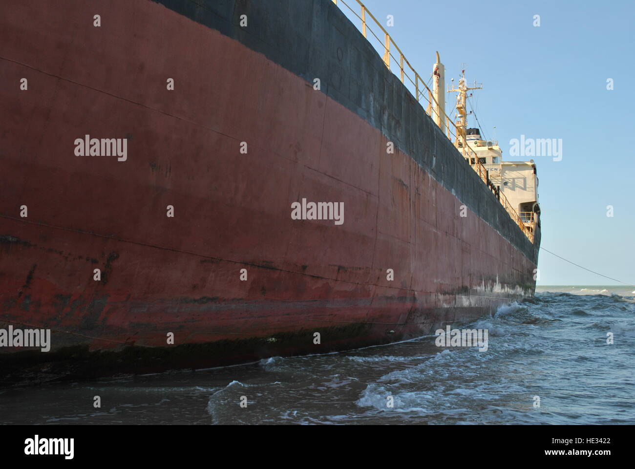 Ran aground oil tanker ship in Thailand Stock Photo - Alamy