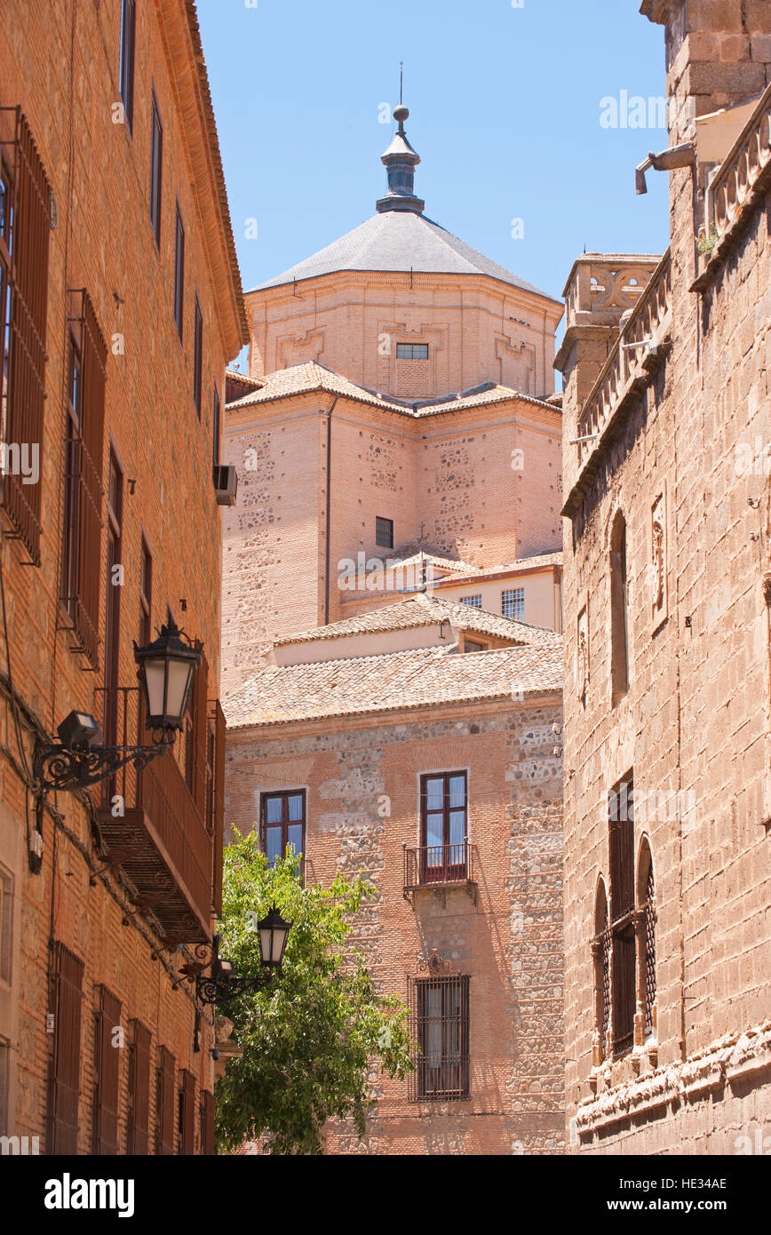 One of the many churches inside the walled city of Toledo, Spain Stock ...