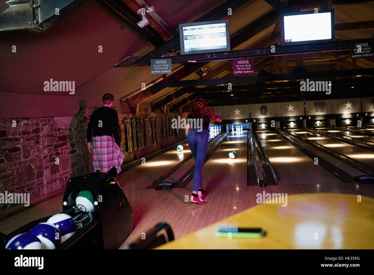 Bowling alley bar restaurant hi-res stock photography and images - Alamy