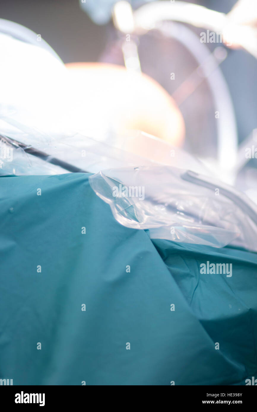 Surgical equipment in hospital in surgery in operating emergency room ...