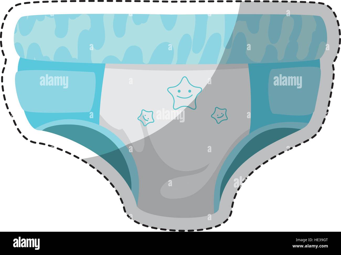 baby diaper icon over white background. colorful design. vector ...