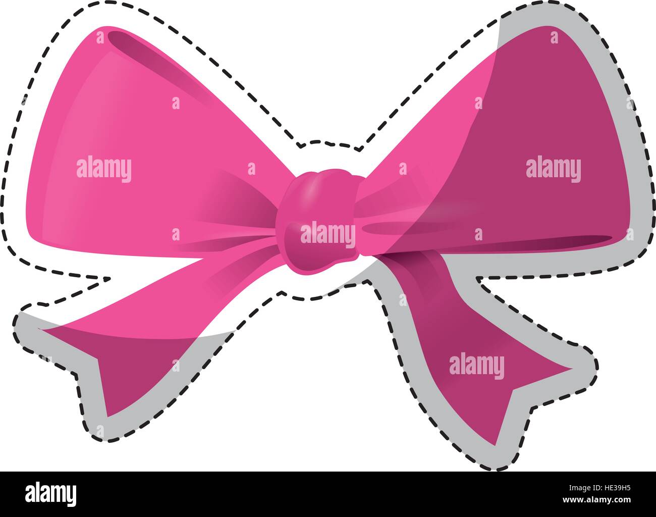 Pink Ribbon Bow Vector